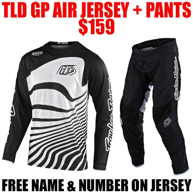 TLD GP AIR DRIFT GEAR COMBO BLACK/ WHITE - Pro Style MX