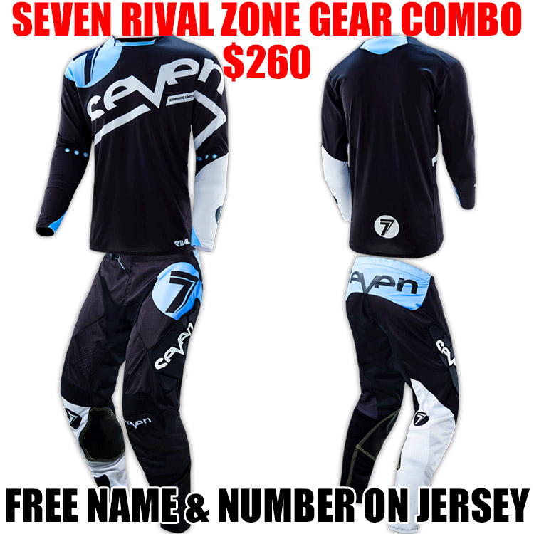 SEVEN RIVAL ZONE GEAR COMBO BLACK - Pro Style MX