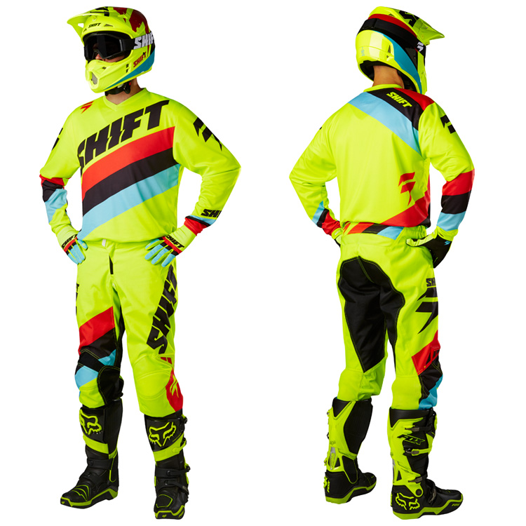 2017 SHIFT WHIT3 TARMAC GEAR COMBO FLO YELLOW - Pro Style MX