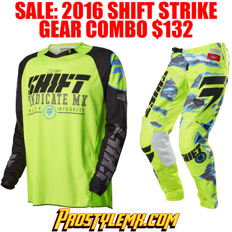 2016 SHIFT STRIKE GEAR COMBO HI VIS CAMO - Pro Style MX