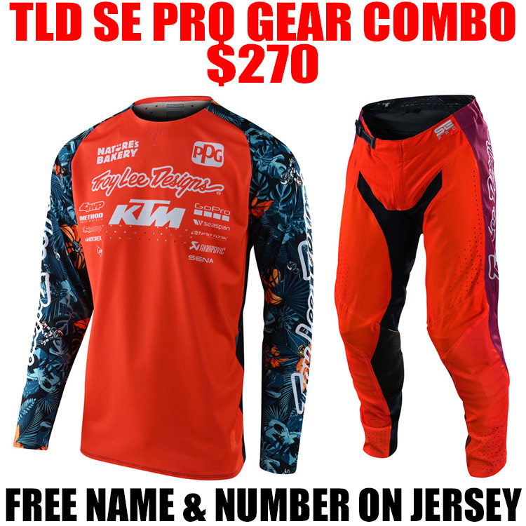 TEAM KTM TLD SE PRO COSMIC JUNGLE GEAR COMBO ORANGE/ PURPLE/ NAVY - Pro ...