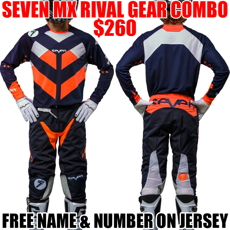 2017 SEVEN RIVAL VENOM GEAR COMBO NAVY/ CORAL - Pro Style MX