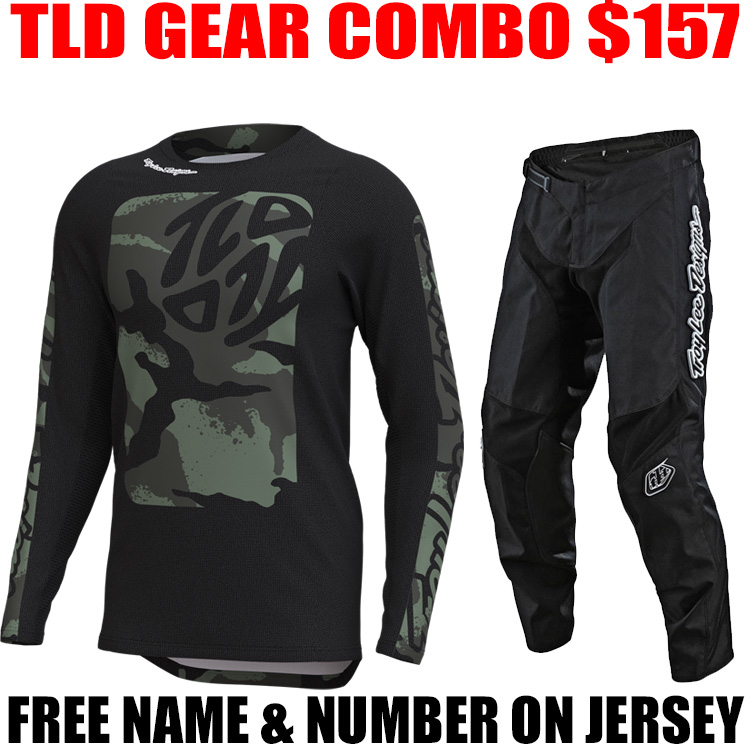 TLD GP PRO/ GP BOXED IN GEAR COMBO BLACK/ OLIVE - Pro Style MX