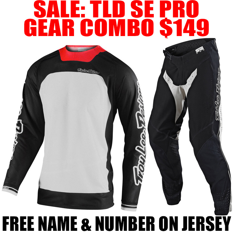 TLD SE PRO AIR BOLDOR GEAR COMBO BLACK/ WHITE/ RED - Pro Style MX