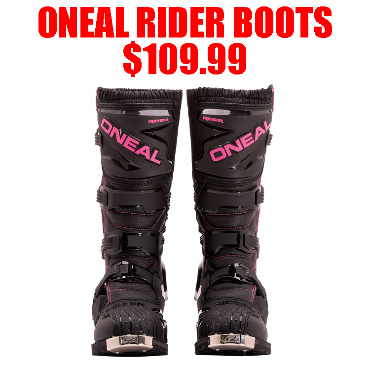 Womens Rider Boot Black/Pink - Pro Style MX