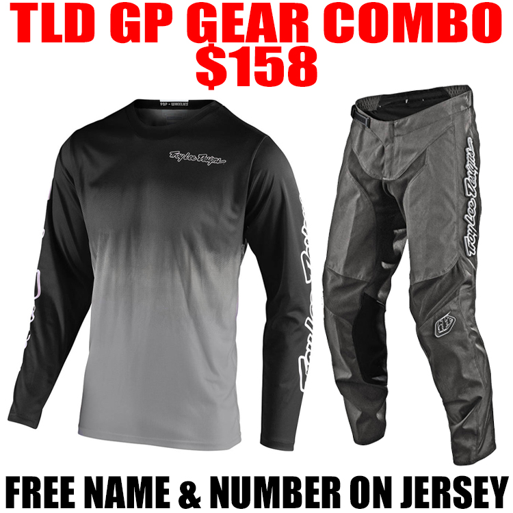 TLD GP STAIND GEAR COMBO GRAY/ BLACK - Pro Style MX