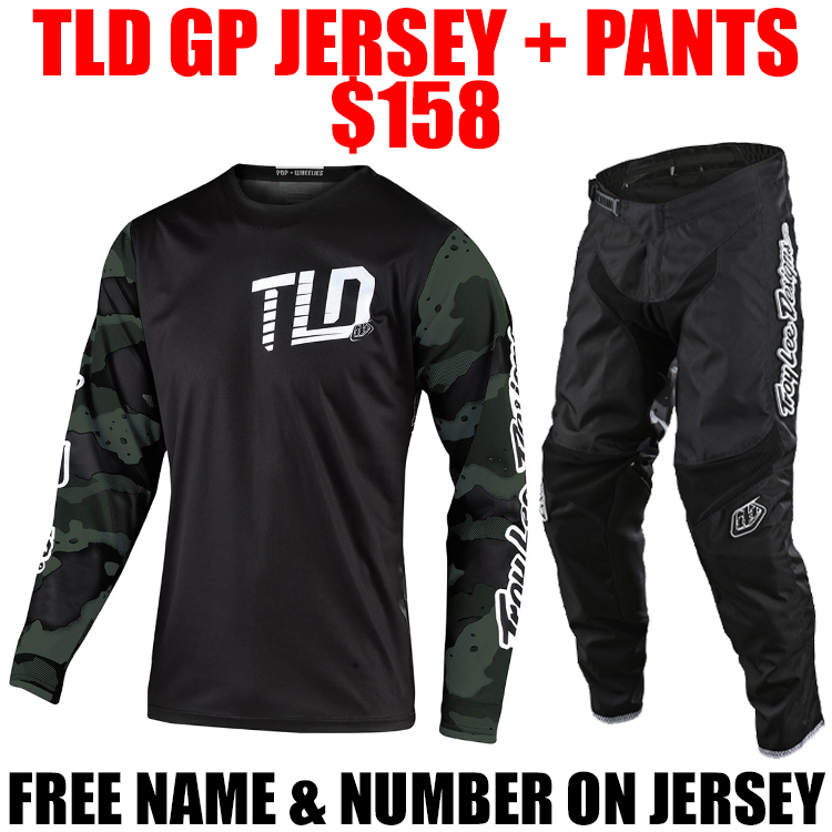 TLD GP CAMO GEAR COMBO BLACK/ GREEN - Pro Style MX