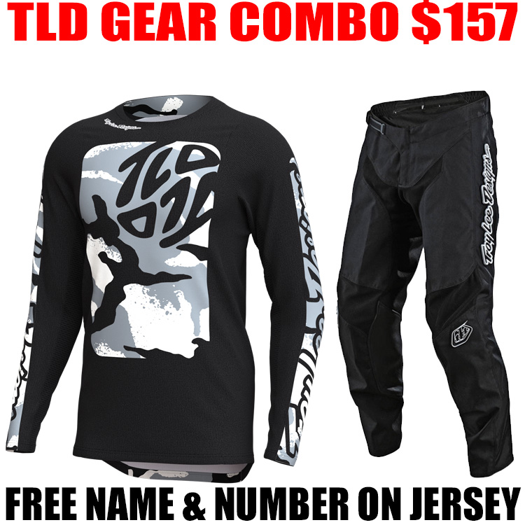 TLD GP PRO/ GP BOXED IN GEAR COMBO BLACK/ WHITE - Pro Style MX