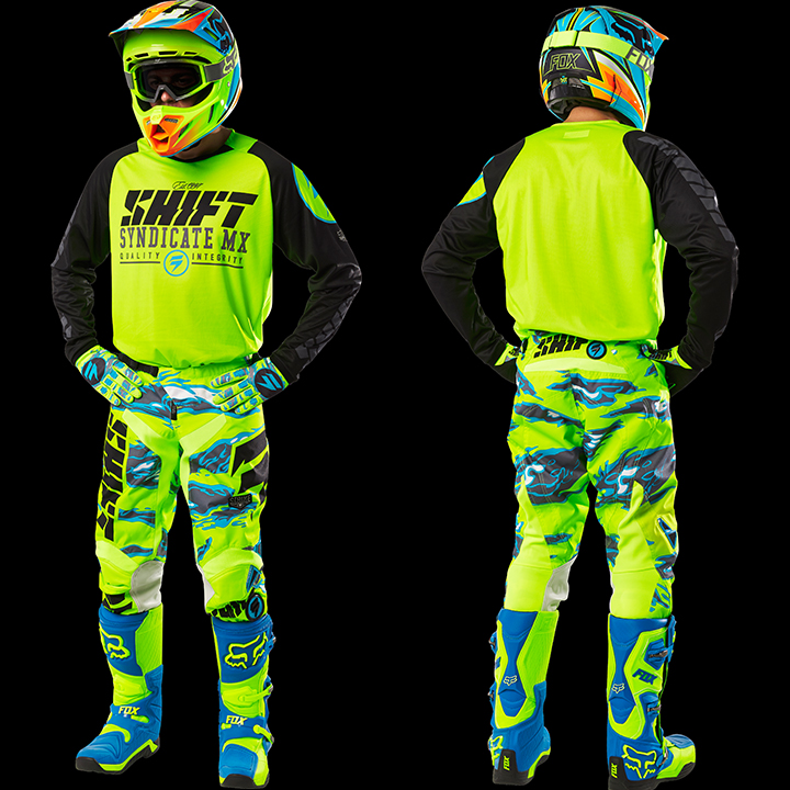 2016 SHIFT STRIKE GEAR COMBO HI VIS CAMO - Pro Style MX
