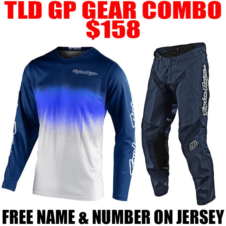 TLD GP STAIND GEAR COMBO NAVY/ WHITE - Pro Style MX