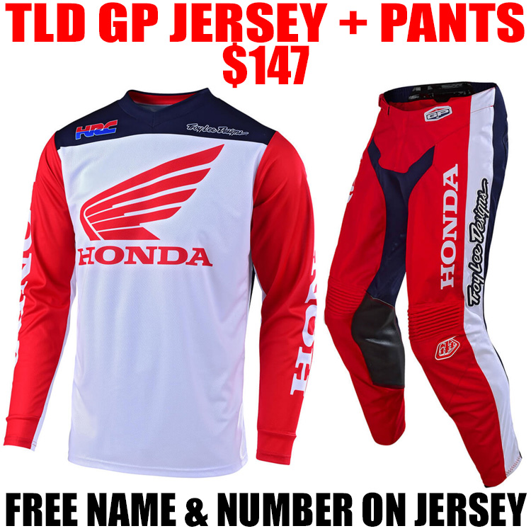 2019 TLD GP HONDA GEAR COMBO RED/ NAVY - Pro Style MX