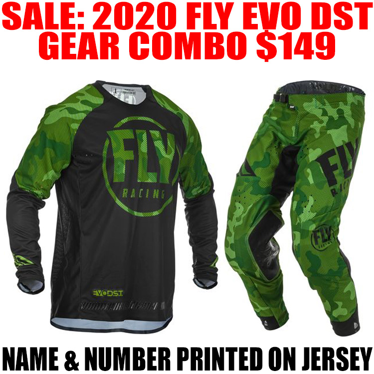 2020 FLY RACING EVO DST GEAR COMBO GREEN/ BLACK - Pro Style MX