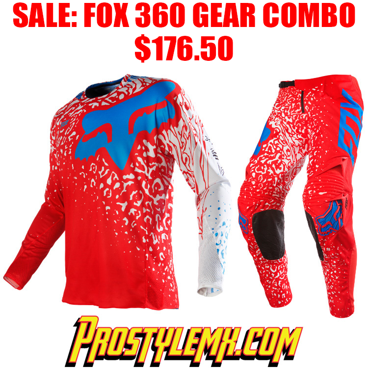 2016 FOX 360 CAUZ GEAR COMBO RED - Pro Style MX