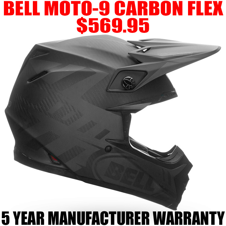 BELL MOTO-9 CARBON FLEX HELMET SYNDROME MATTE BLACK - Pro Style MX