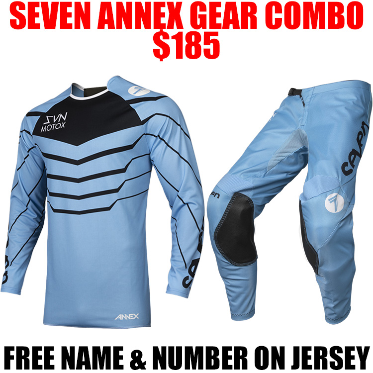 2019 SEVEN ANNEX EXO GEAR COMBO BLUE - Pro Style MX