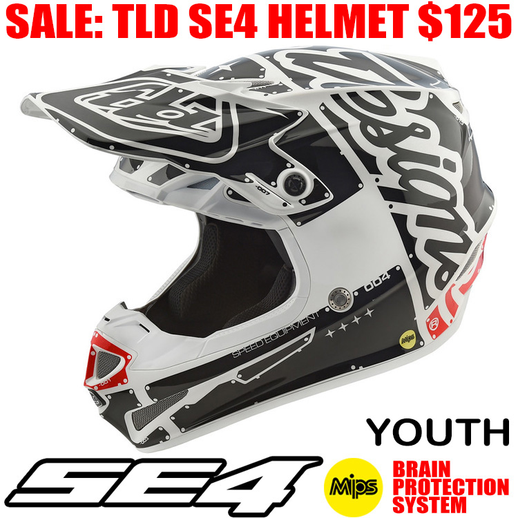 YOUTH TLD SE4 POLYACRYLITE FACTORY HELMET WHITE - Pro Style MX