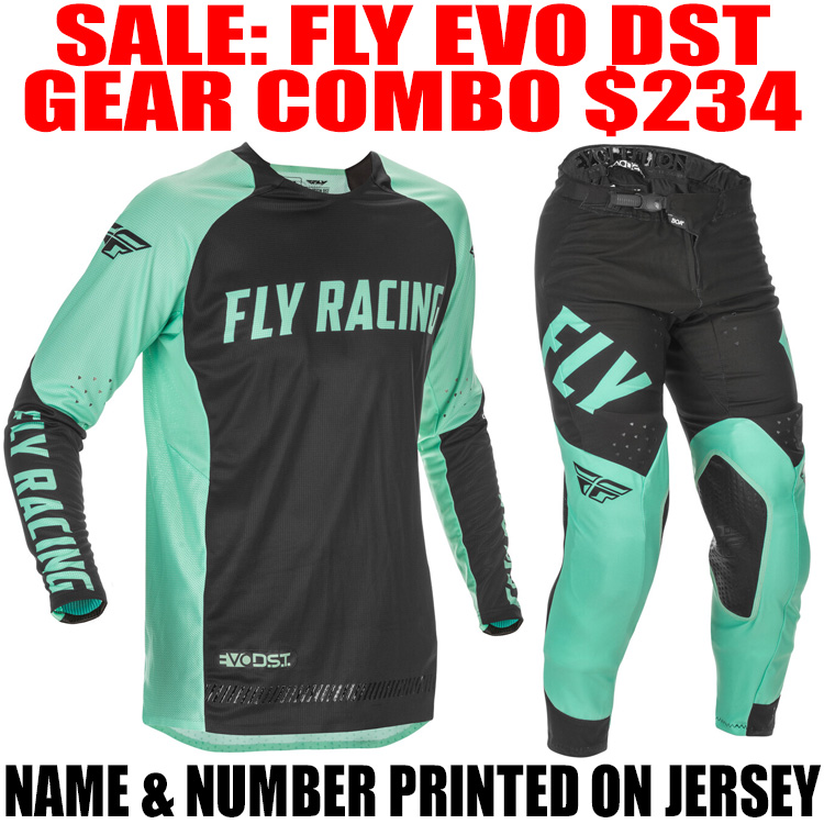 2021 FLY RACING EVO DST GEAR COMBO MINT/ BLACK - Pro Style MX