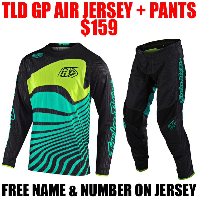 TLD GP AIR DRIFT GEAR COMBO TURQUOISE/ BLACK - Pro Style MX