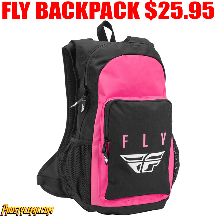FLY RACING JUMP BACKPACK BLACK/ PINK - Pro Style MX