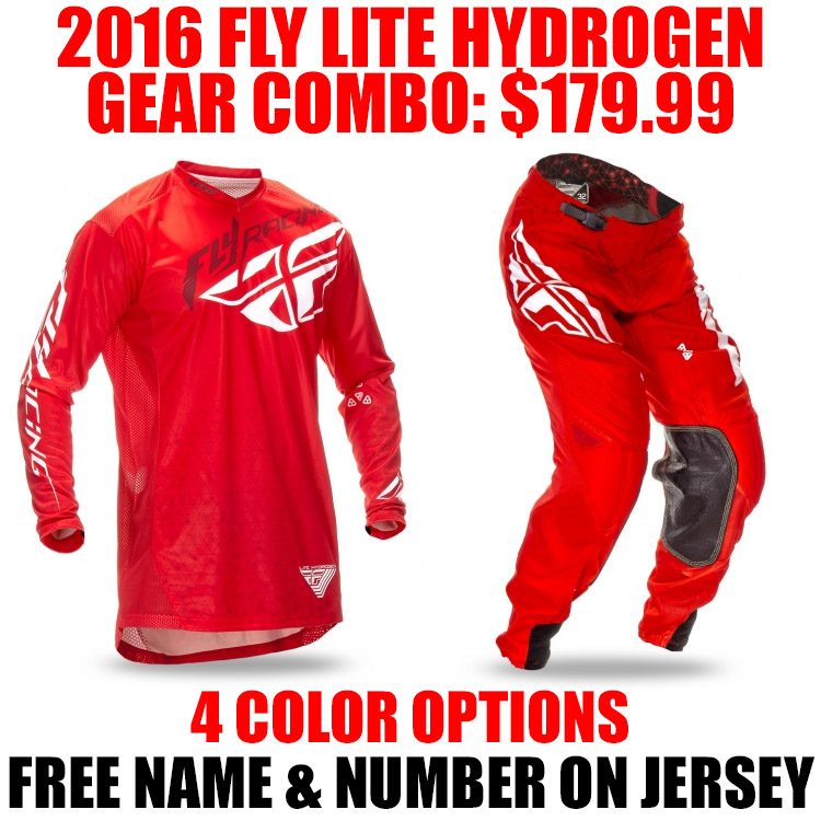 2016 FLY RACING LITE HYDROGEN GEAR COMBO - Pro Style MX